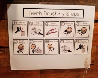 Brushing Teeth Visual - Etsy