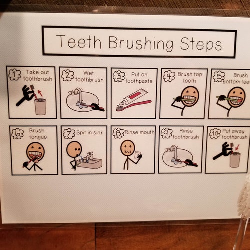 Autism Boys or Girls Brushing Teeth Schedule Personalized - Etsy