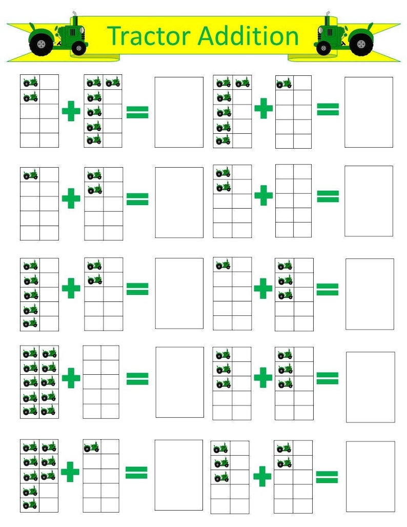 Addition Worksheet - Etsy