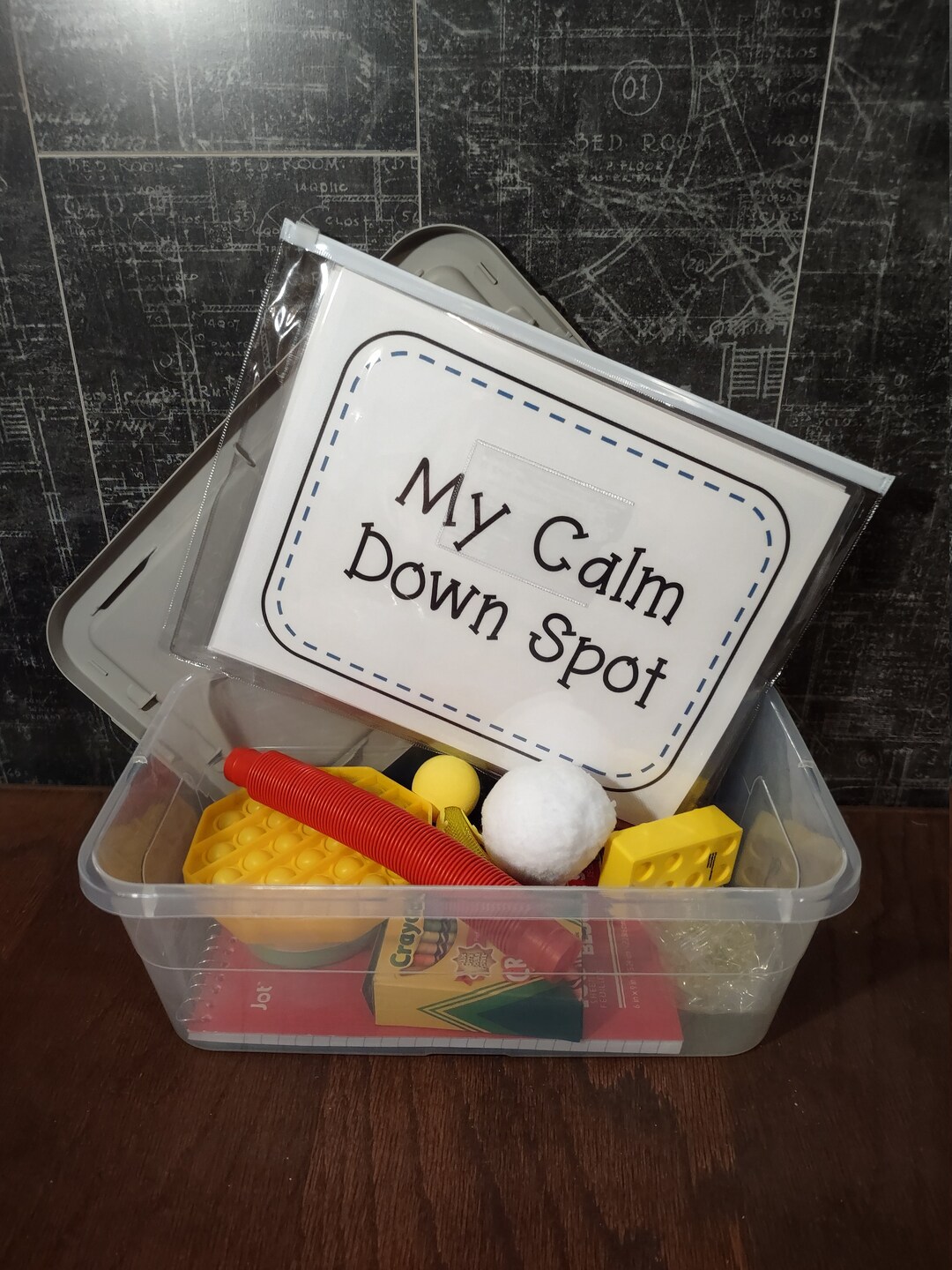 Calm Down Spot Fidget Box and Calm Down Spot - Etsy
