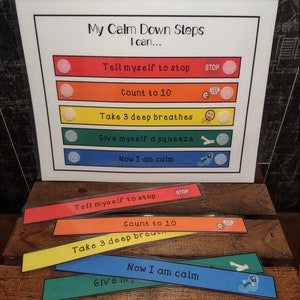 Calm Down Steps Visual - Etsy