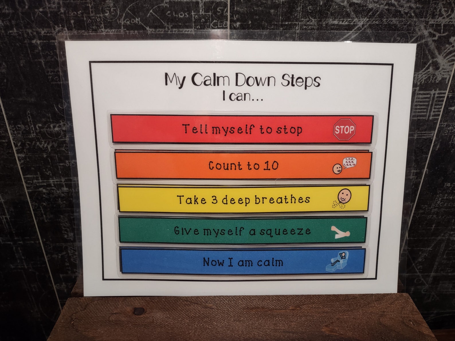 Calm Down Steps Visual - Etsy