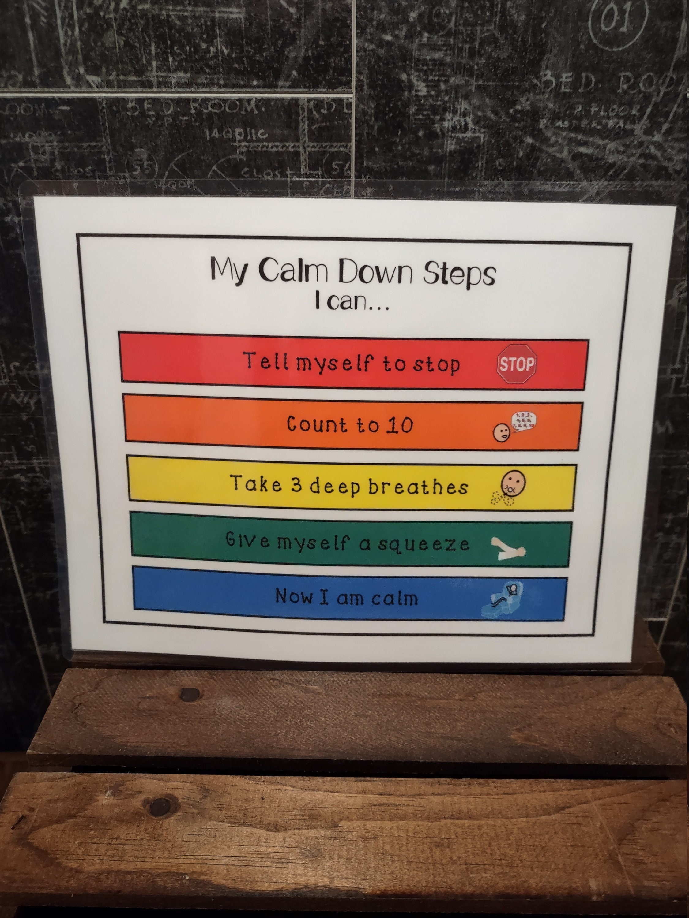 Calm Down Steps Visual - Etsy