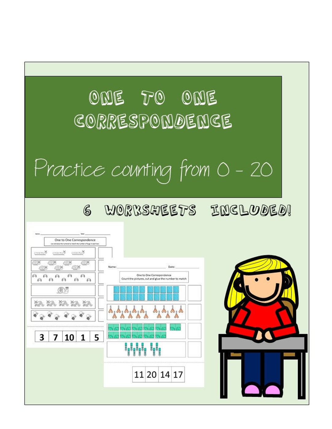 Practice Counting From 0-20; One to One Correspondence, Digital ...