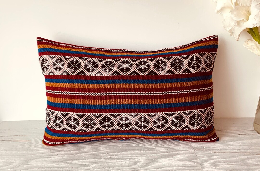 Lumbar Pillow Cover Peruvian Pattern 100% Handmade Peruvian Wool ...