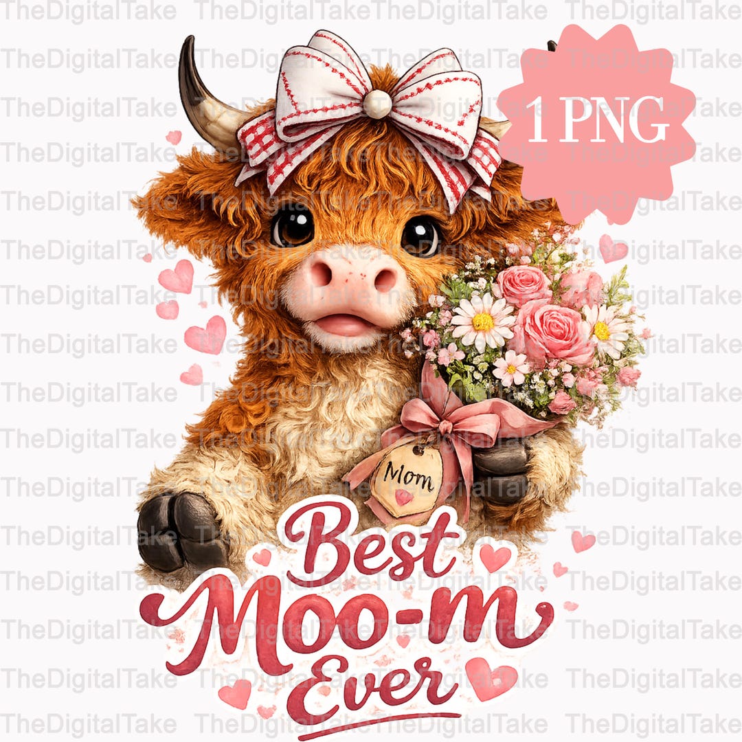 Highland Cow Mom PNG, Moo-m Ever Graphic (digital Download) - Etsy