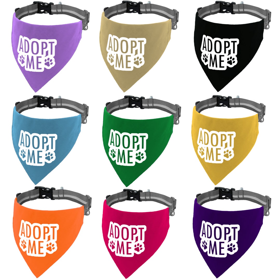 Adopt Me Dog Bandana Rescue Dog Slips Over the Collar in Sizes XS XXXL ...