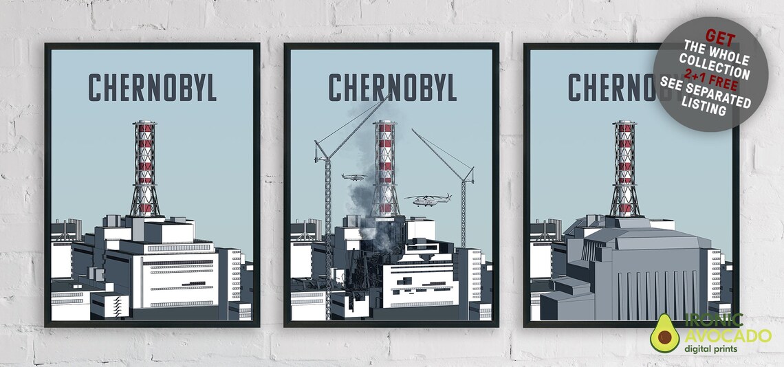Chernobyl nuclear power plant poster digital print download | Etsy