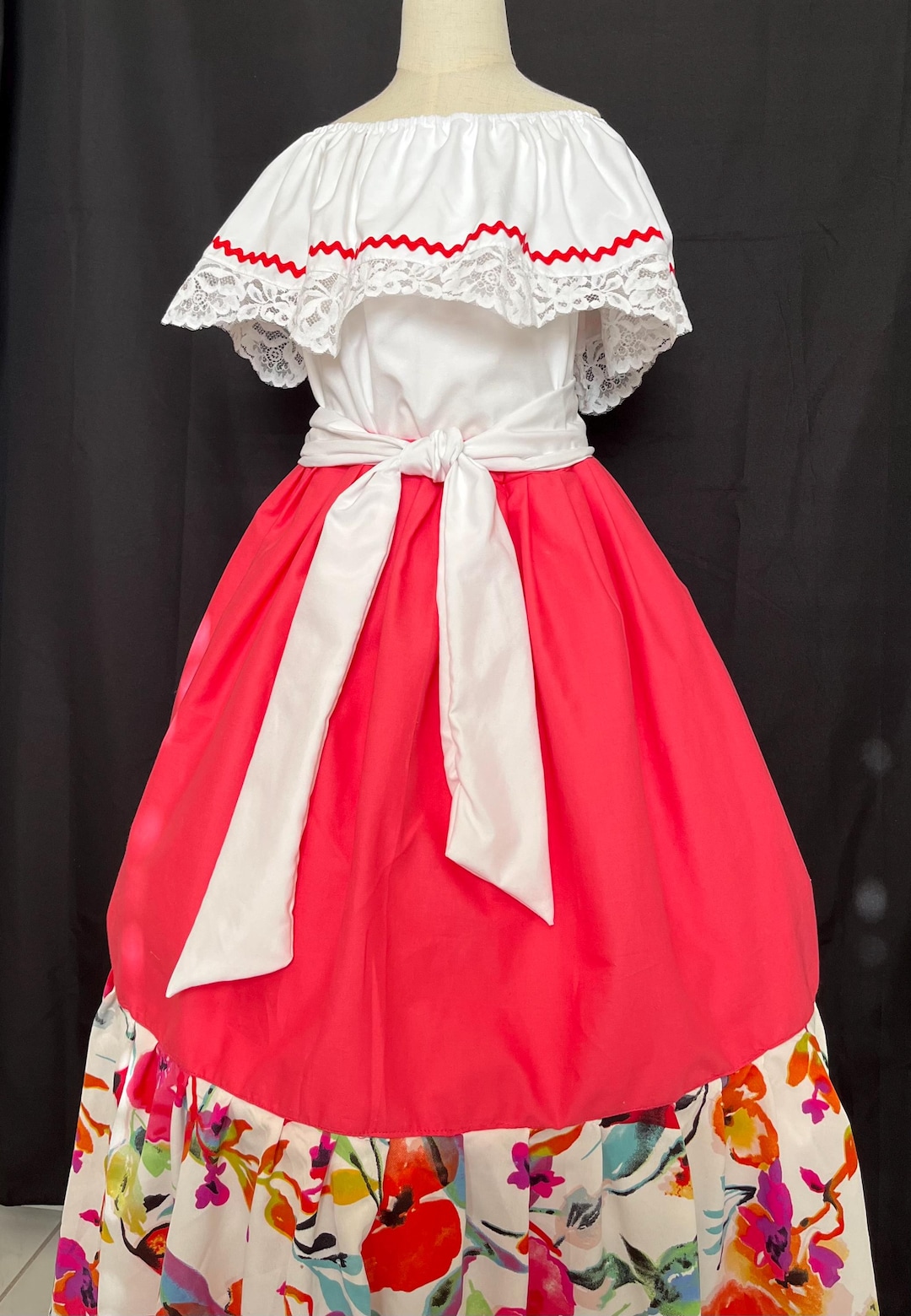 Traditional Puerto Rico Bomba Dress (traje Tipico De Puerto Rico) - Etsy