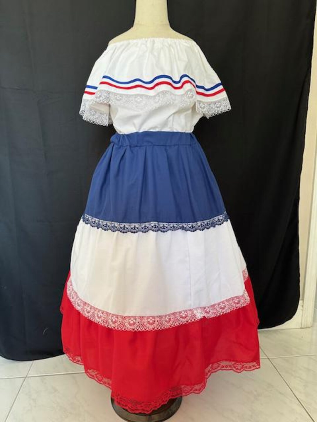 Dominican Republic Traditional Woman Dress - Etsy
