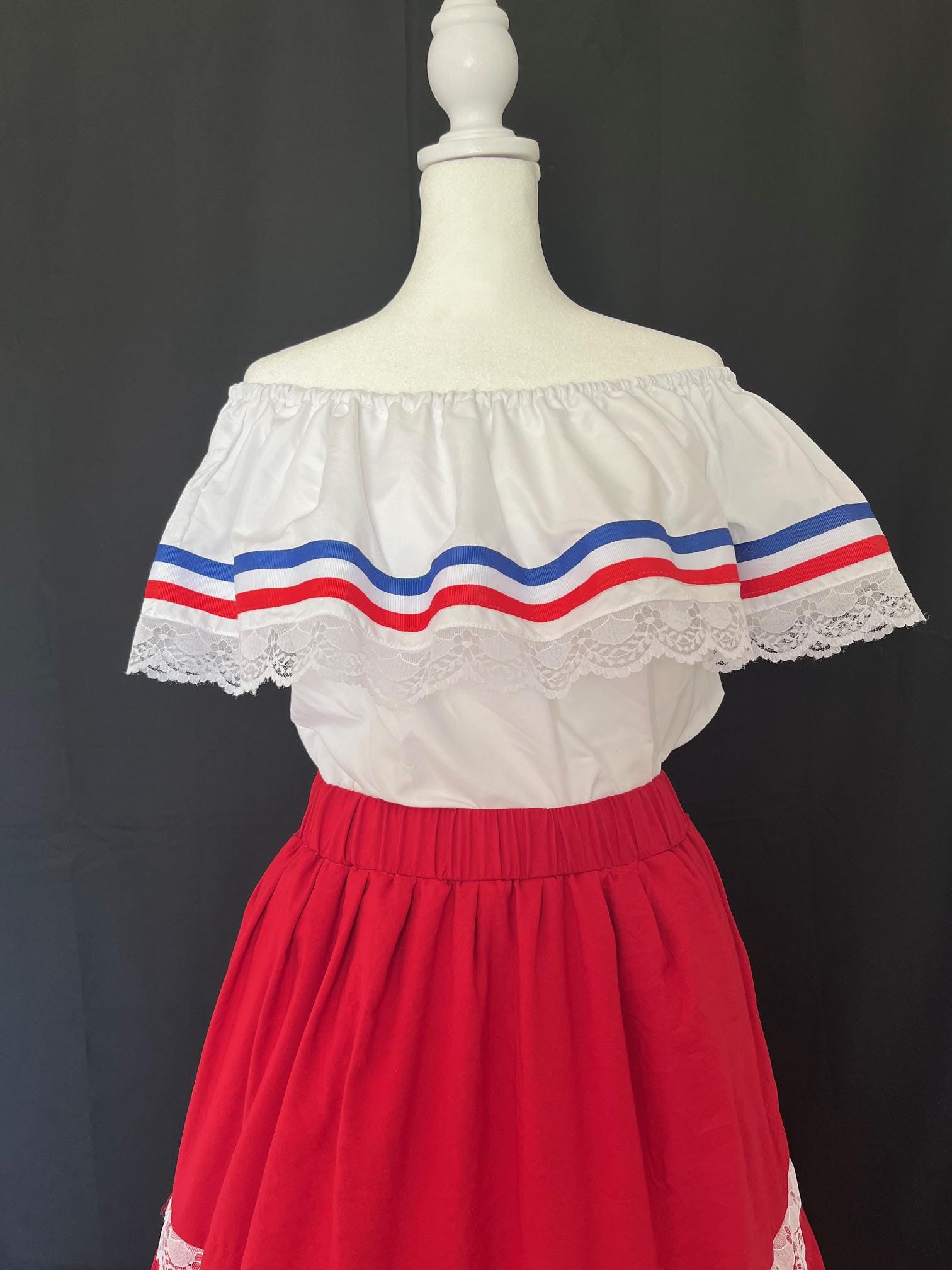 Puerto Rico Traditional Bomba Dress for Ladies - Etsy
