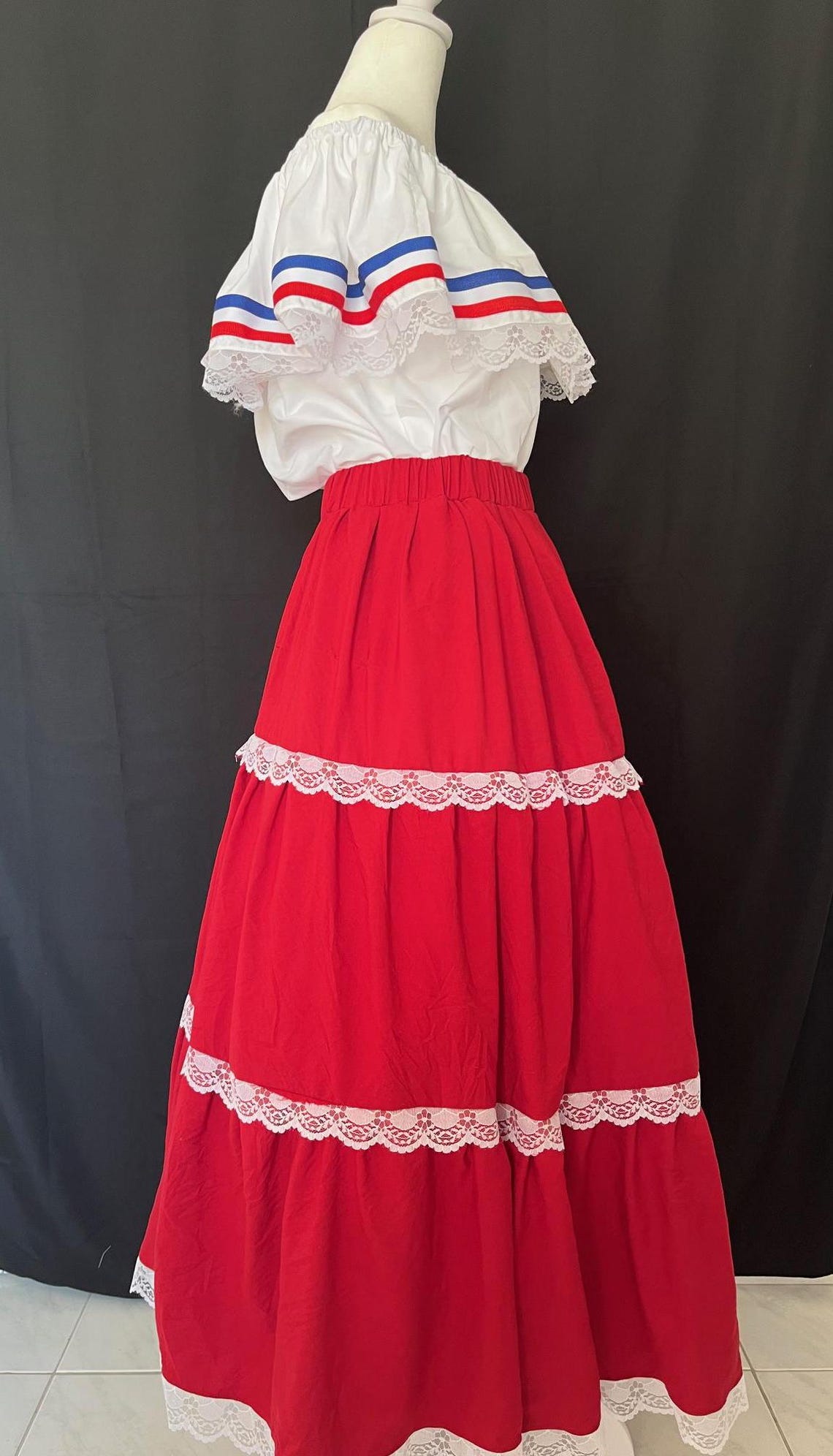 Puerto Rico Traditional Bomba Dress for Ladies - Etsy