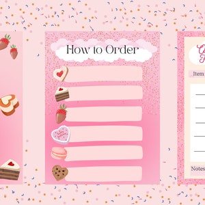 Beautiful Pink Essential Bakery Templates / Canva Template / Open to ...