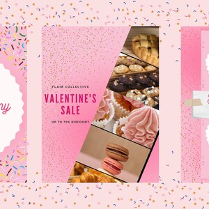 Beautiful Pink Essential Bakery Templates / Canva Template / Open to ...