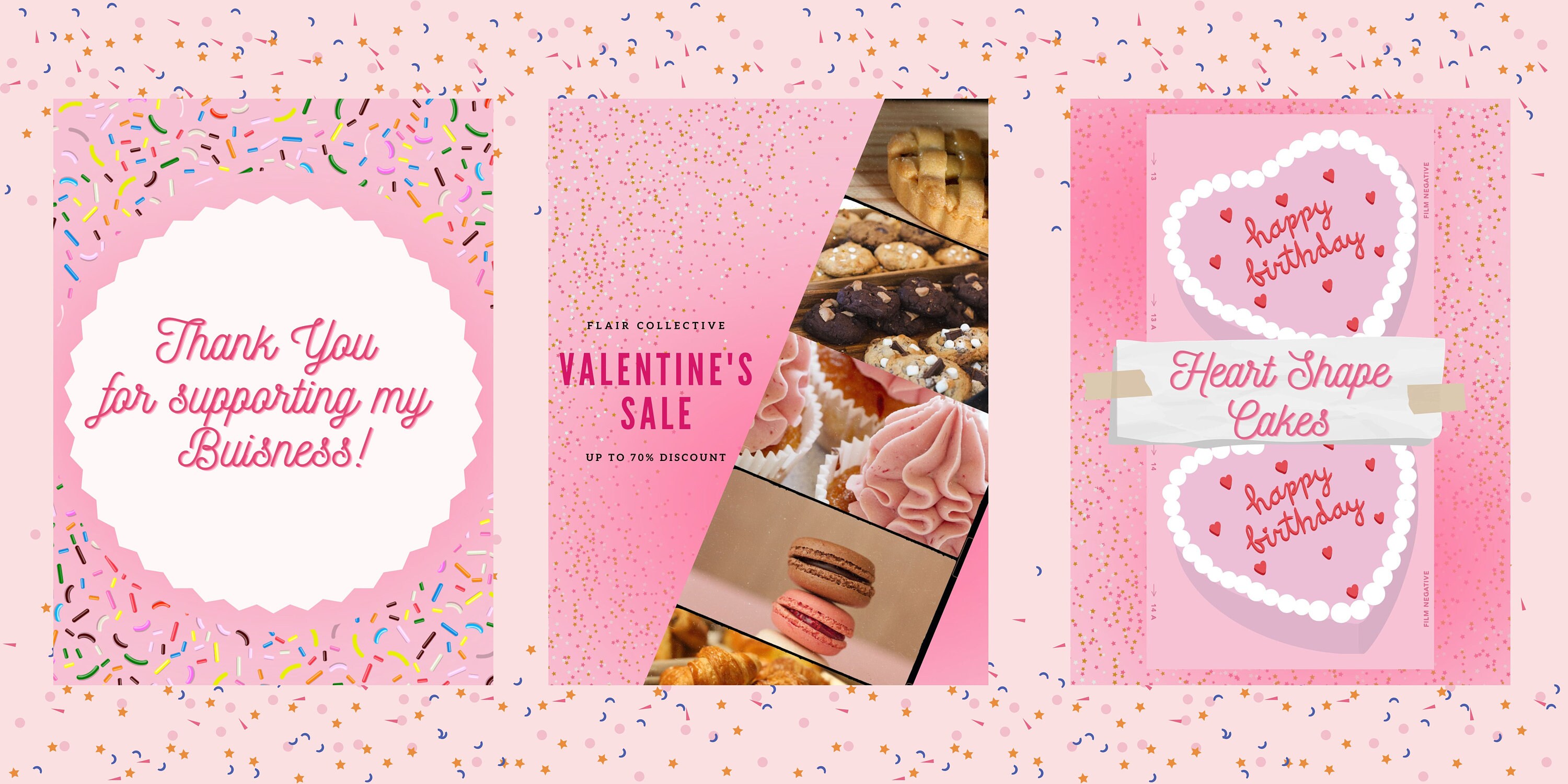 Beautiful Pink Essential Bakery Templates / Canva Template / Open to ...