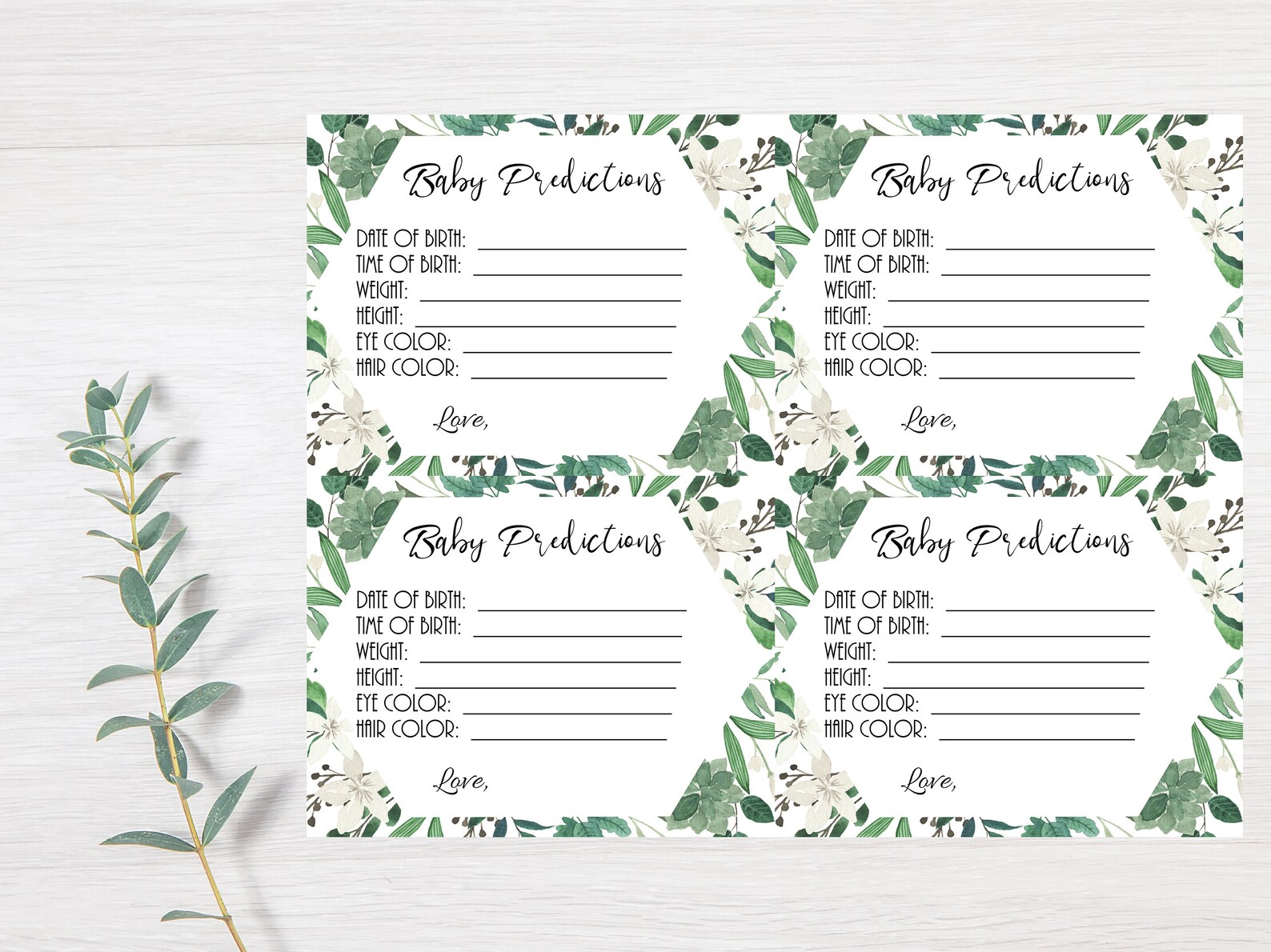 Baby Prediction Baby Prediction Game Baby Shower Game Game | Etsy