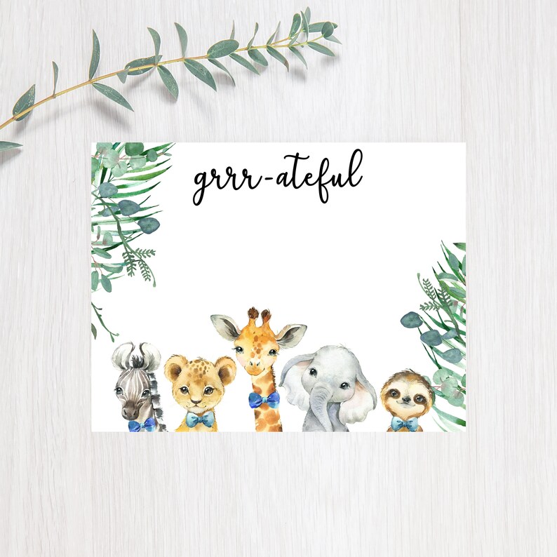 Safari Baby Shower, Safari Birthday, Jungle Baby Baby Shower, Thank You ...