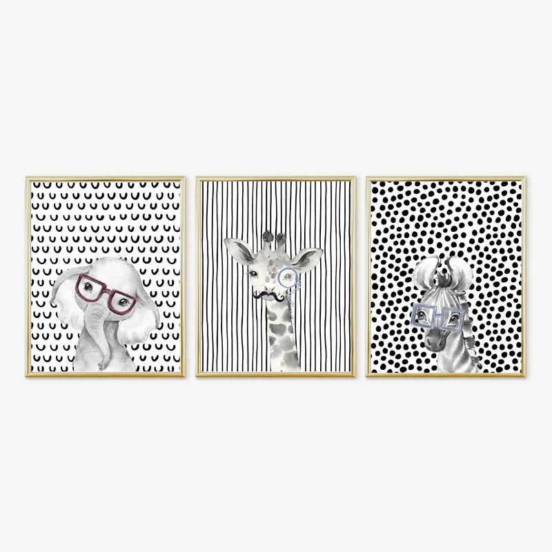 Mustache Zebra - Etsy