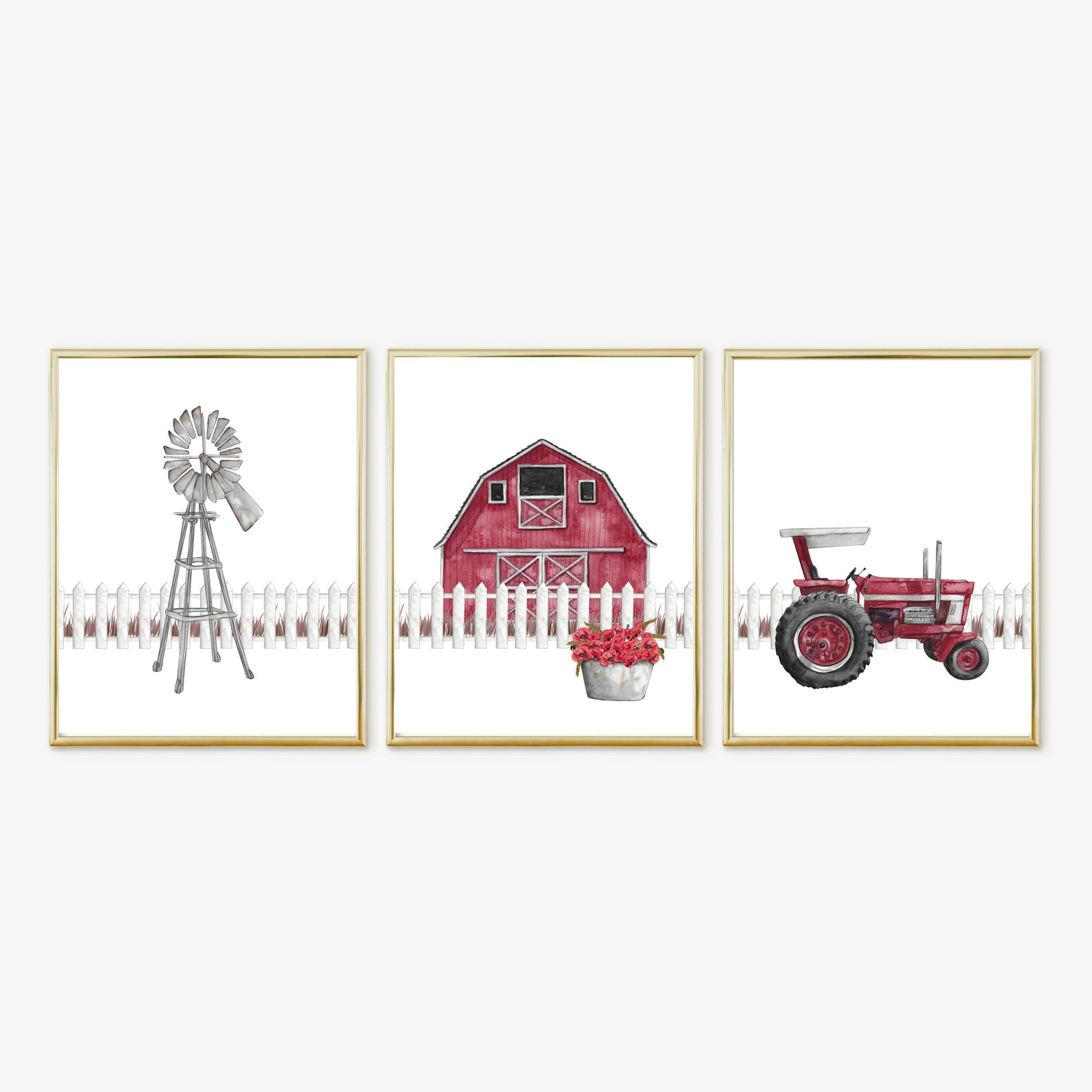 Barnyard Baby Nursery Farm Nursery Kids Room Prints Farm - Etsy