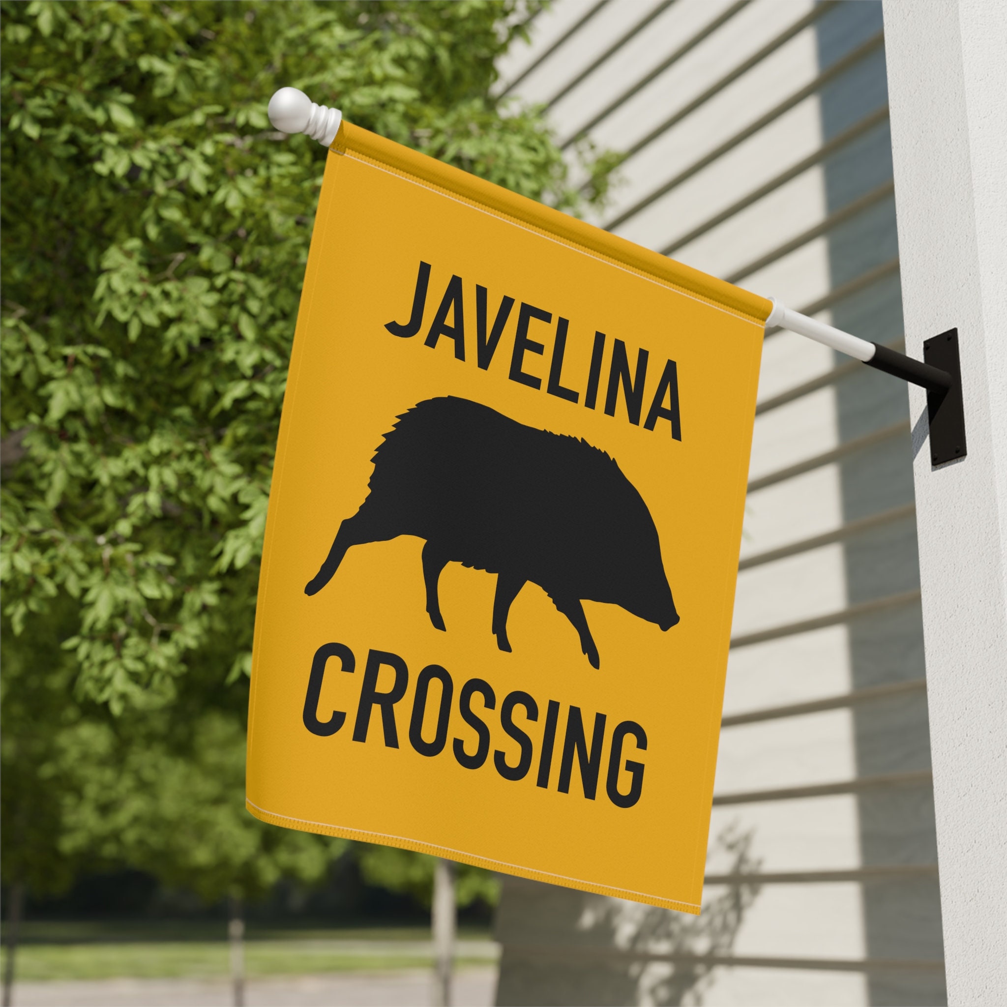 Javelina Crossing Flag Garden Flag Collared Peccary Crossing Sign House ...