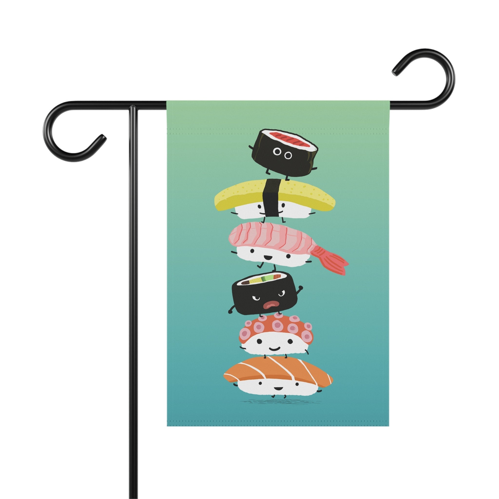 Sushi Flag Kawaii Sushi Sashimi Garden Flag Double Sided Print Fun ...