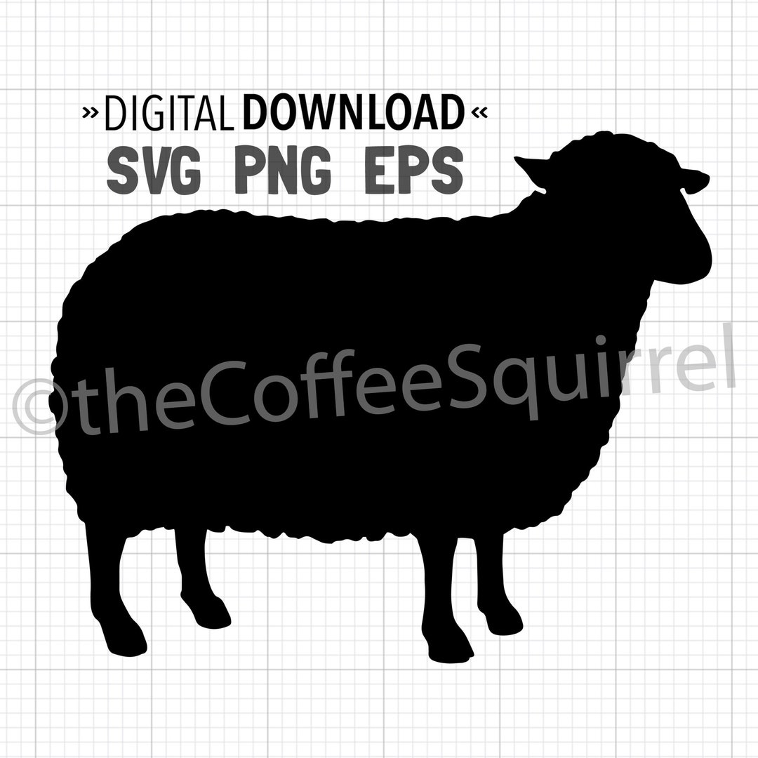 Sheep Silhouette Digital Download SVG File + EPS PNG Files Black Sheep ...
