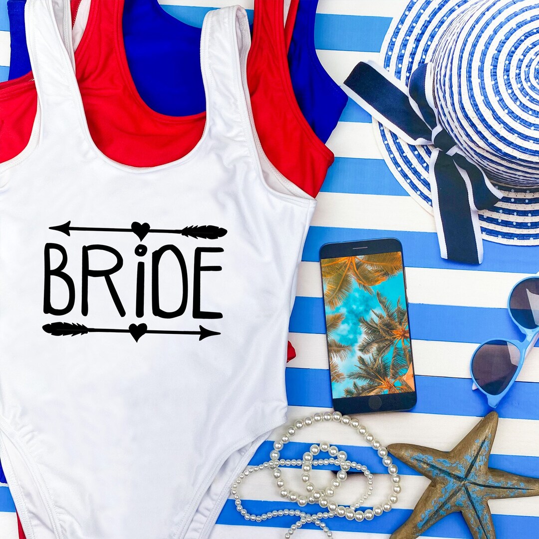 Bride Swimsuit, Bride Squad Bachelorette Party Swimsuit, Party Weekend ...