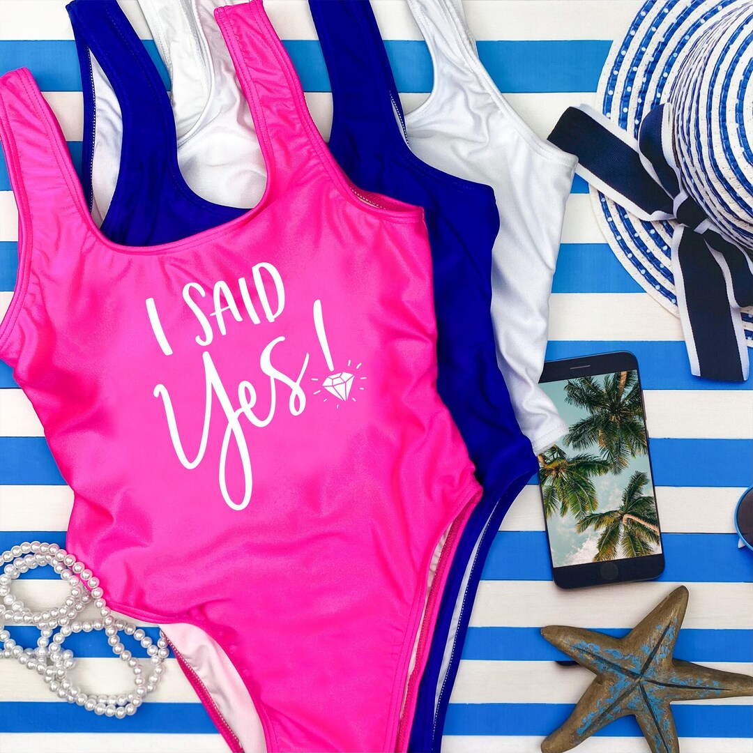 I Said Yes Swimsuit, Future Mrs, Tropical Bachelorette Party Custom ...