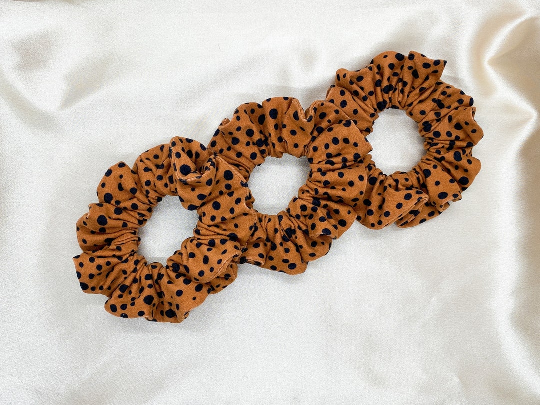 Cheetah Print Scrunchie, Luxe Fabric Hair Ties - Etsy