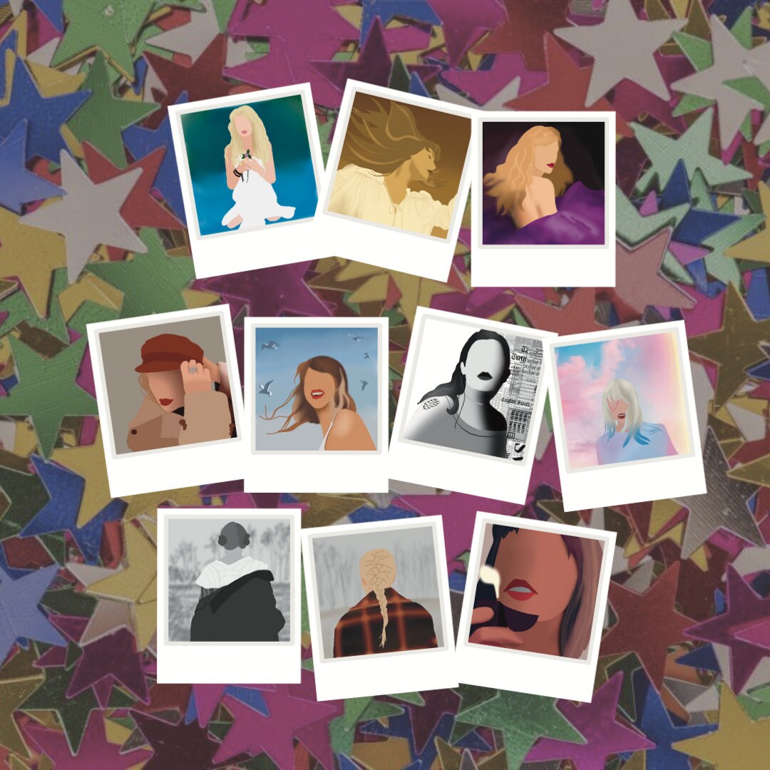 The Eras Polaroid Stickers Album Covers her Version - Etsy