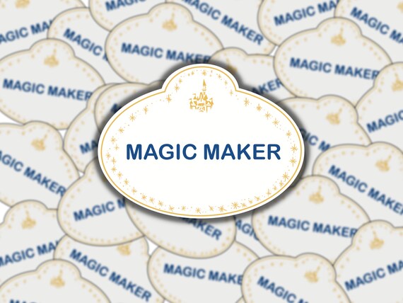 Magic Maker Name Tag Cast Member Appreciation Sticker for - Etsy
