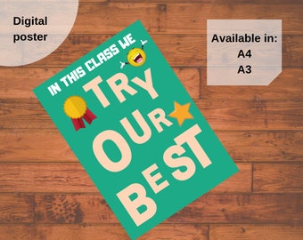 Colourful Inspiring Classroom Decor Display Poster A3 and A4 - Etsy
