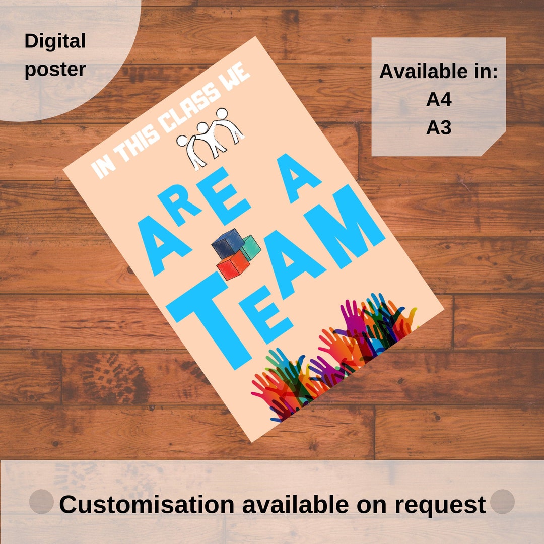 Colourful Team Building Classroom Display Decor Poster A3 and A4 - Etsy
