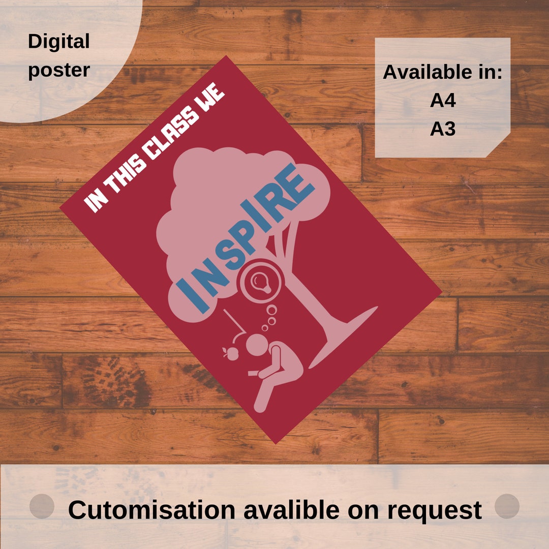 Colourful Inspiring Classroom Decor Display Poster A3 and A4 - Etsy