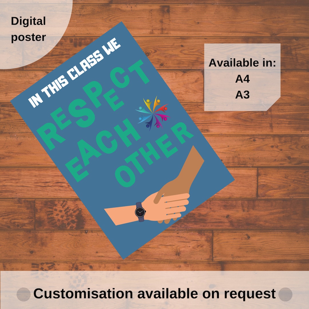 Respect Classroom Decor Poster Display - Etsy