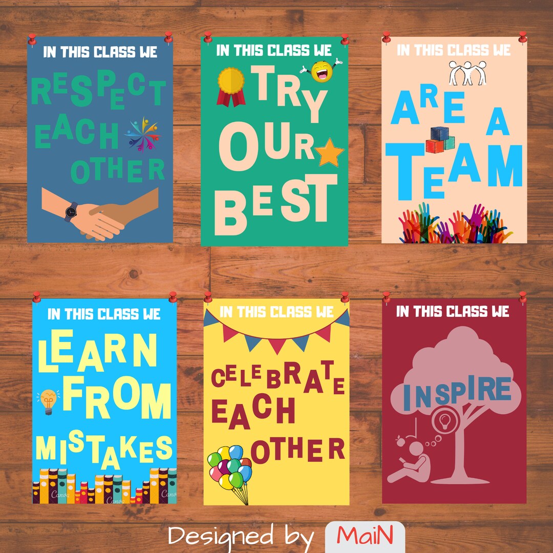 Set of Six Motivational Classroom Posters A3 & A4 - Etsy