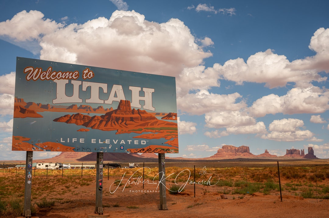 Welcome to Utah Sign Picture - Etsy