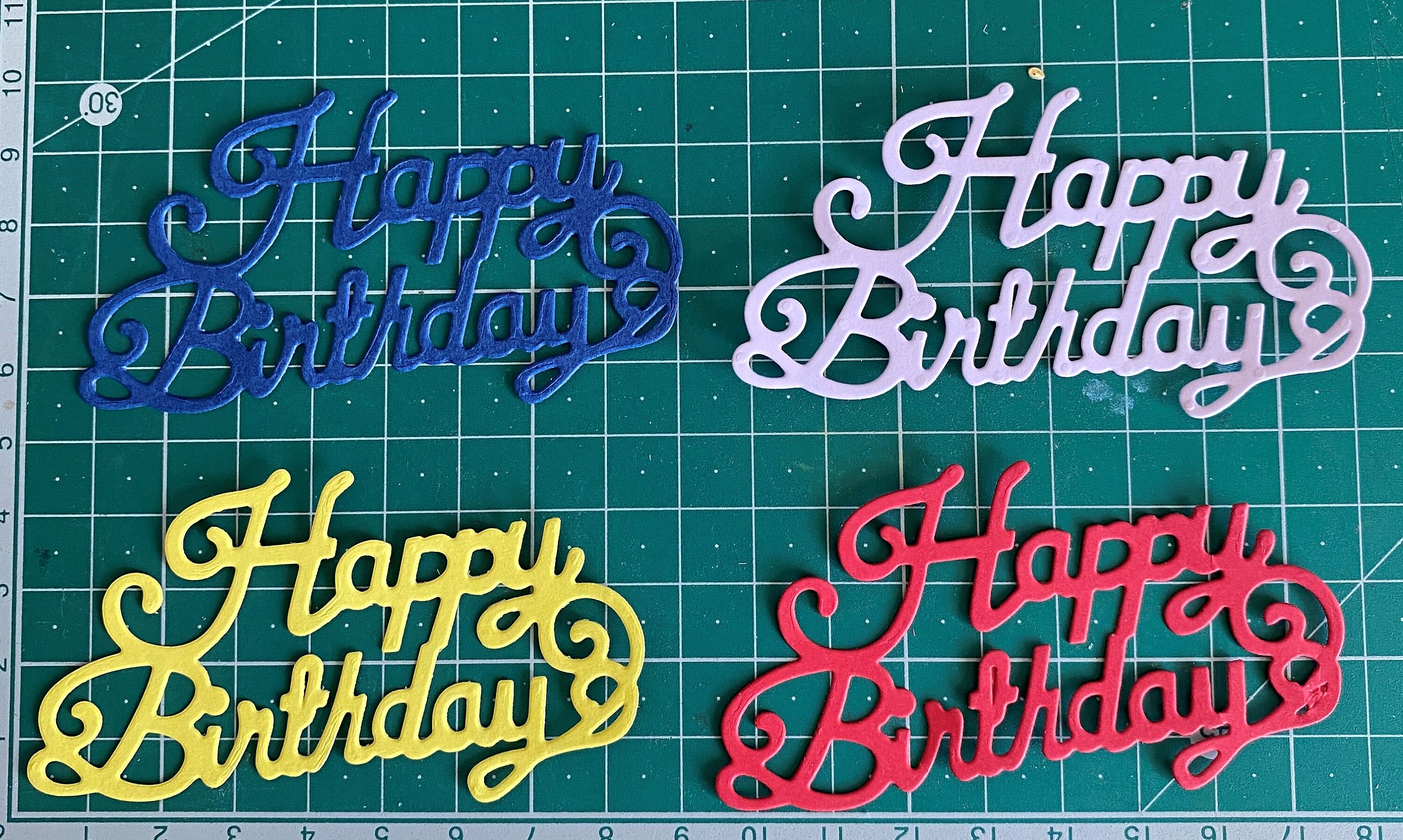 10 X Happy Birthday Die Cuts for Card Making - Etsy