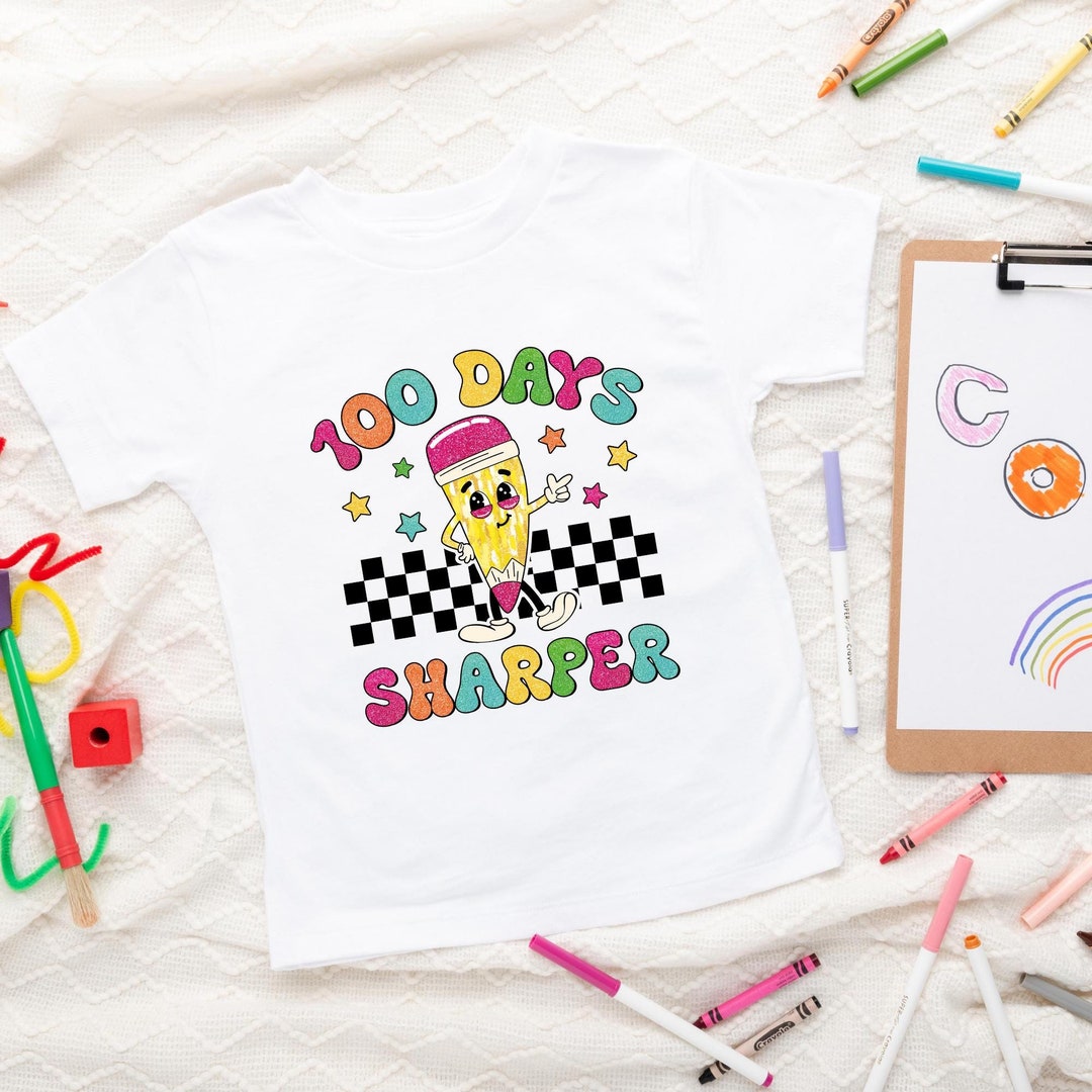 100 Days Sharper Shirt: 100 Days of School Shirt, 100th Day of School ...