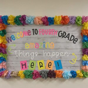 Back to School Bulletin Board | Bulletin Board Letters | Amazing Things ...