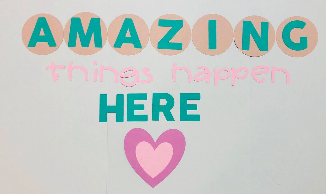 Amazing Things Happen Here Bulletin Board | Back to School Bulletin ...