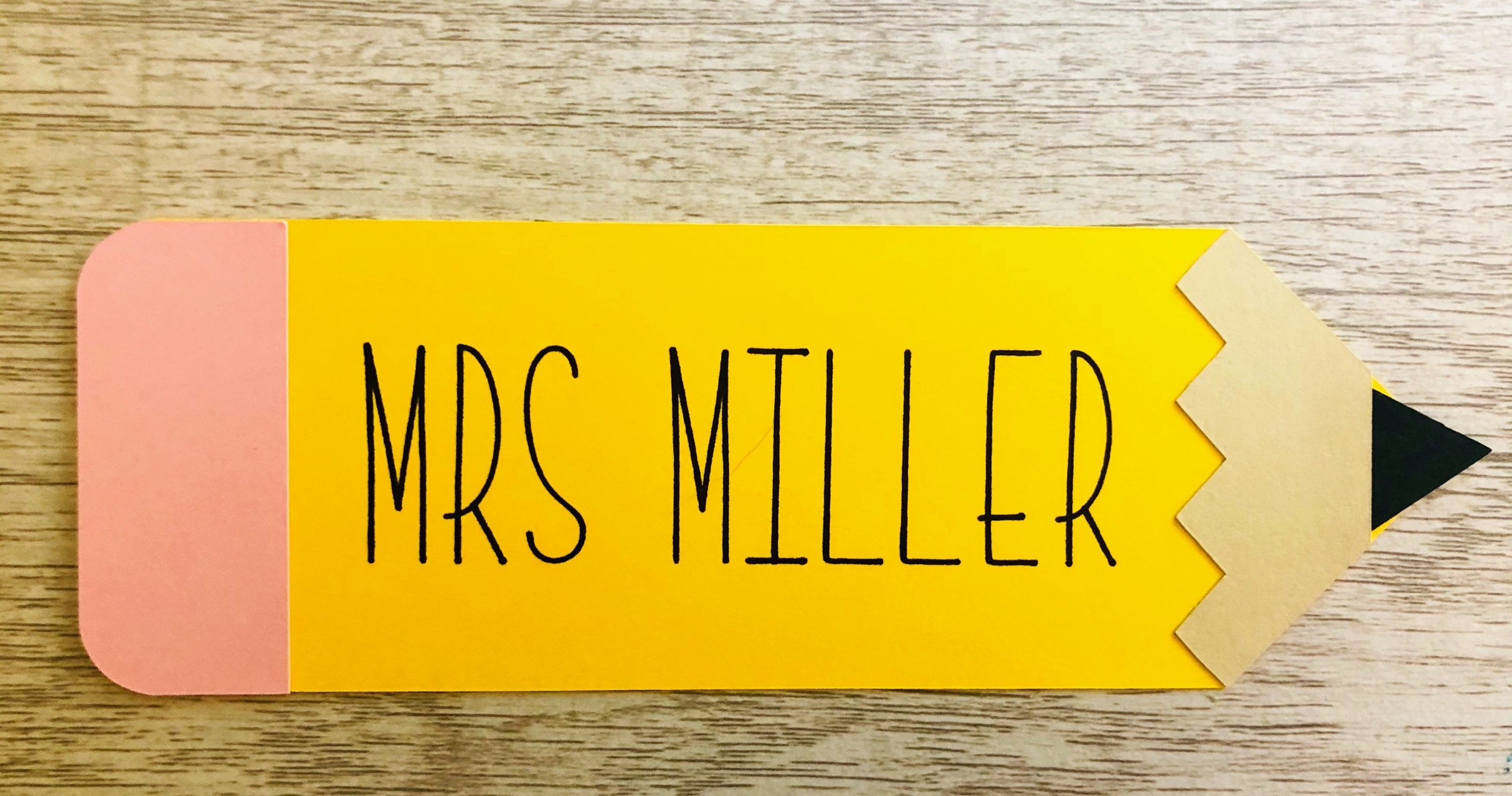 Teacher Book Mark Library Name Tag Teachers School | Etsy