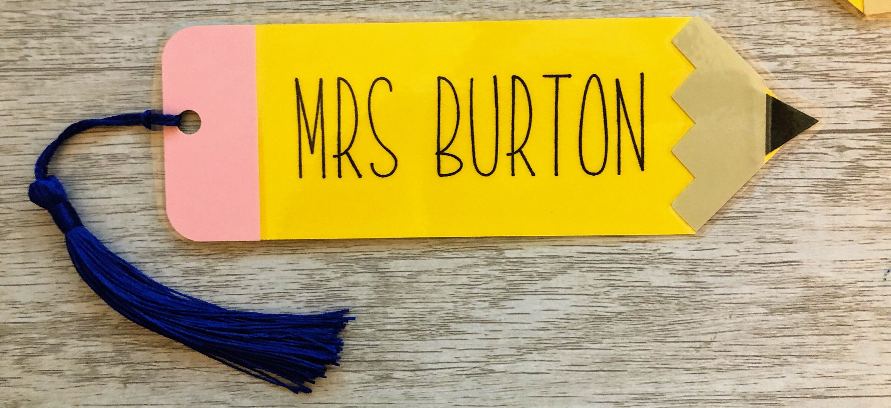 Teacher Book Mark Library Name Tag Teachers School | Etsy