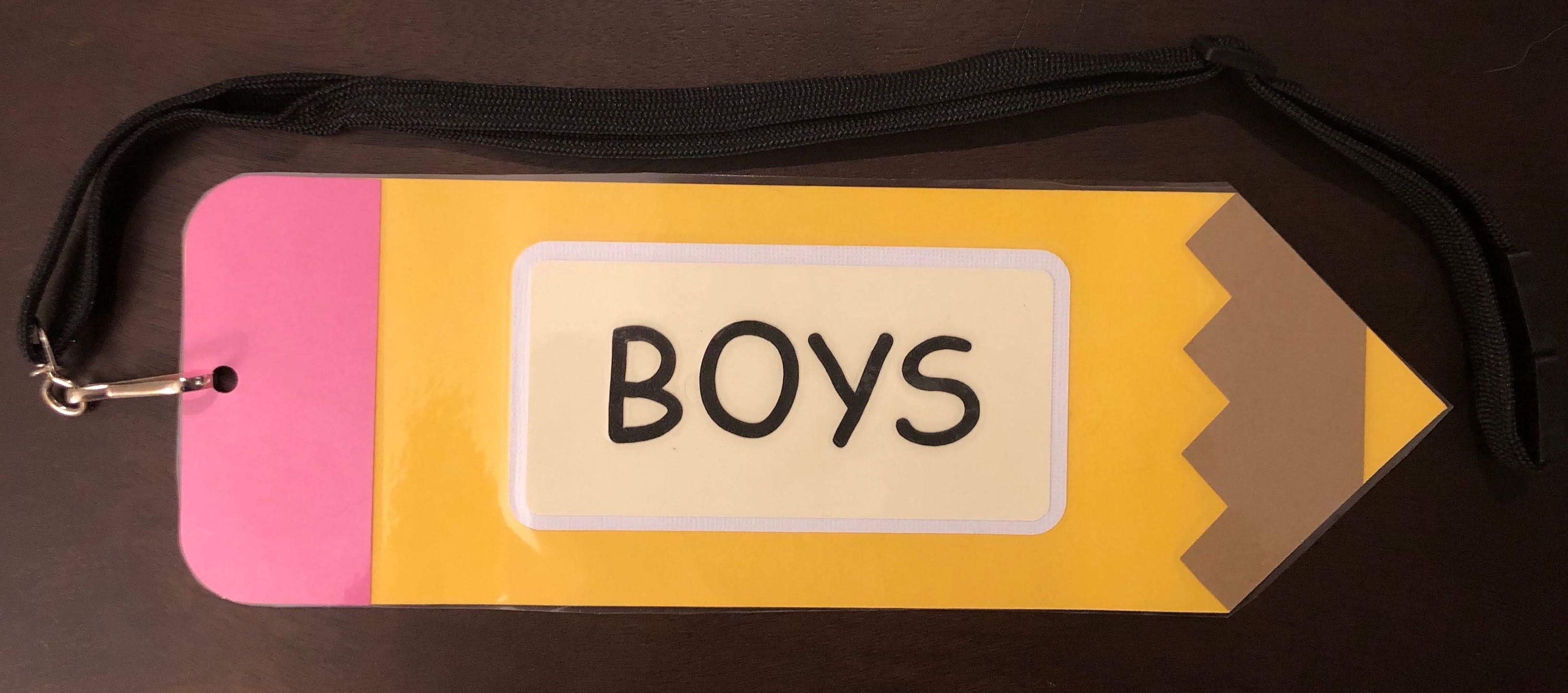 Teacher Bathroom Pass Boys and Girls Laminated Pencil - Etsy