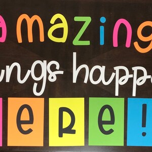 Back to School Bulletin Board | Bulletin Board Letters | Amazing Things ...