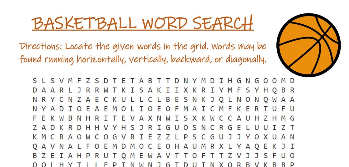 Kids Digital Word Search, Kids Basketball Word Search, Word Puzzles for ...