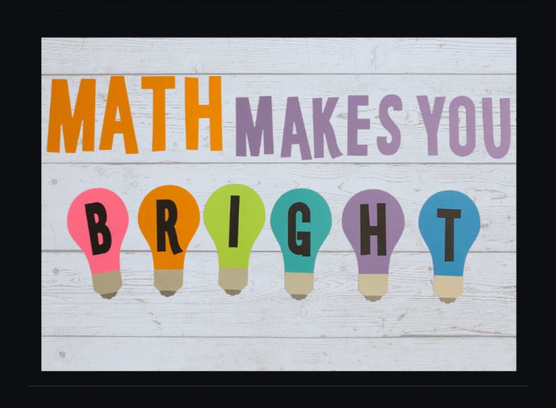 Math Bulletin Board Kit | Math Class Bulletin Board for Teachers | Math ...