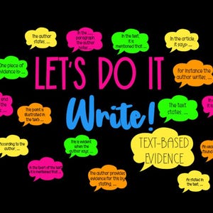 Text Evidence Bulletin Board - Etsy