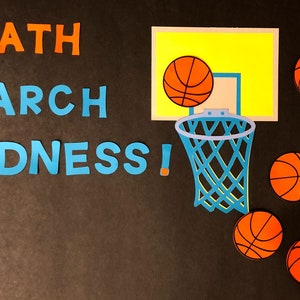 Teachers School Bulletin Board Cutouts | Basketball Classroom DIY Set ...