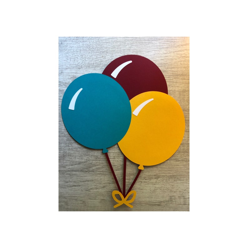 Balloon Die Cut Birthday Die Cut Cardstock Birthday - Etsy